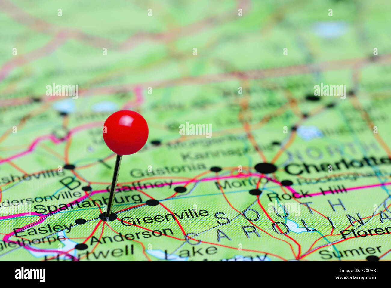 Map of greenville hi-res stock photography and images - Alamy