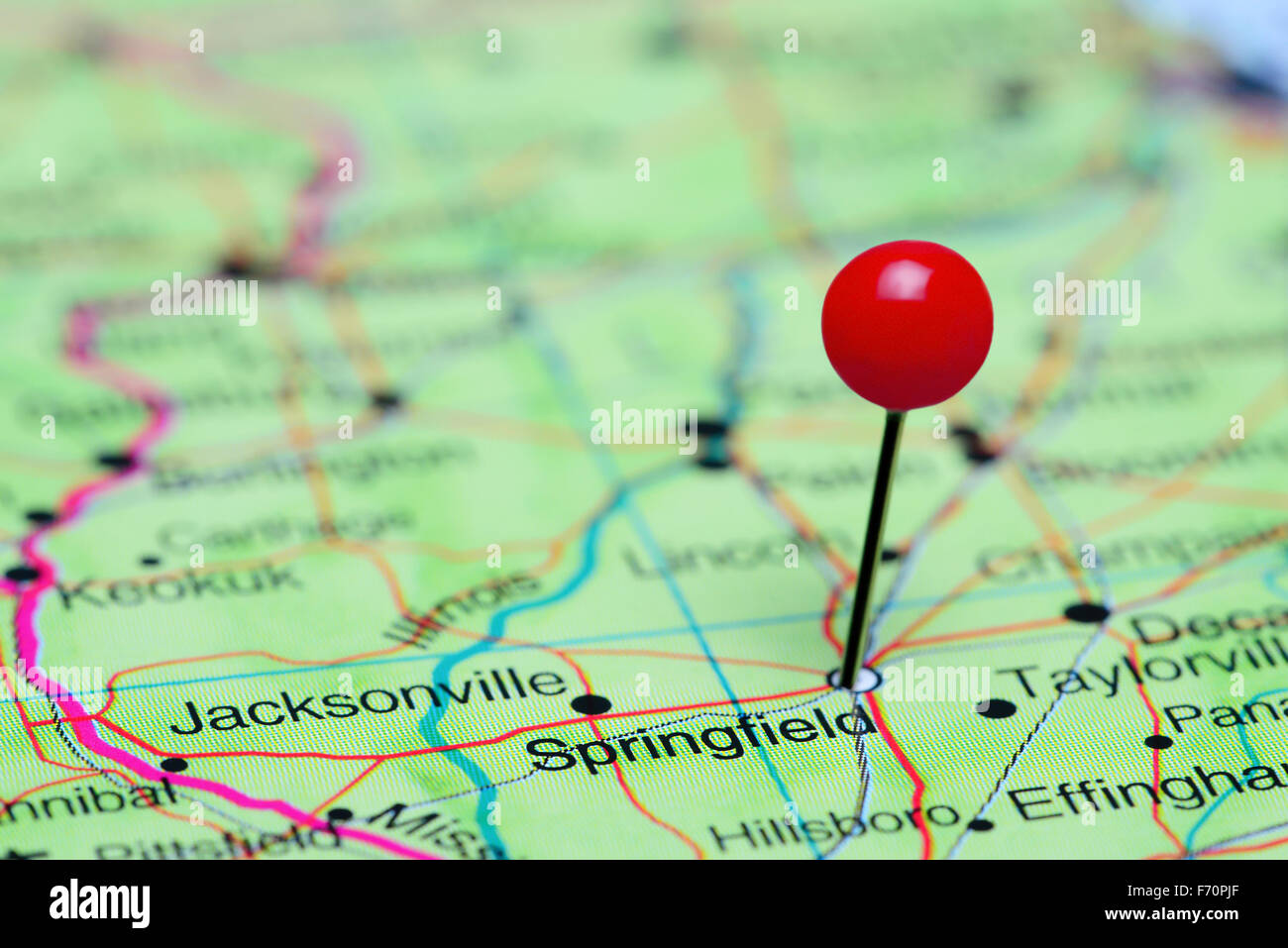 Map of springfield hi-res stock photography and images - Alamy