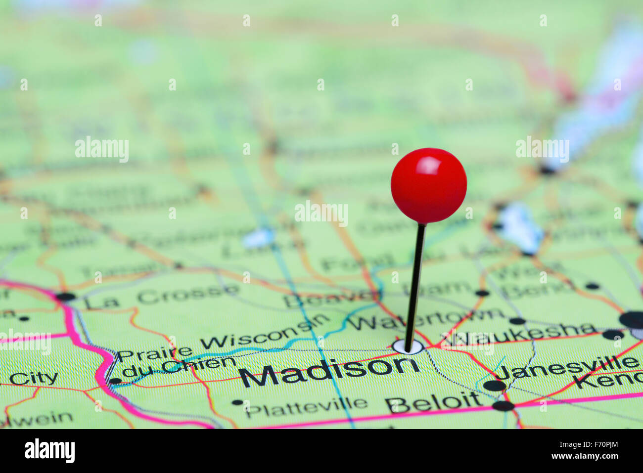 Madison map hi-res stock photography and images - Alamy