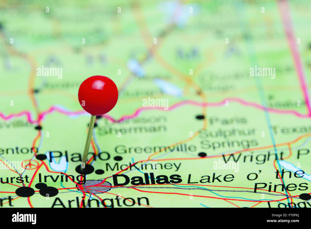 Dallas on a map hi-res stock photography and images - Alamy