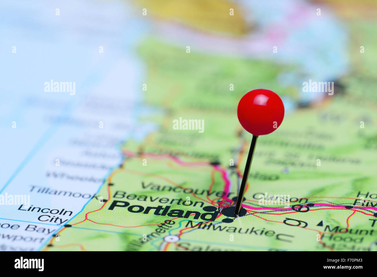 Portland map hi-res stock photography and images - Alamy