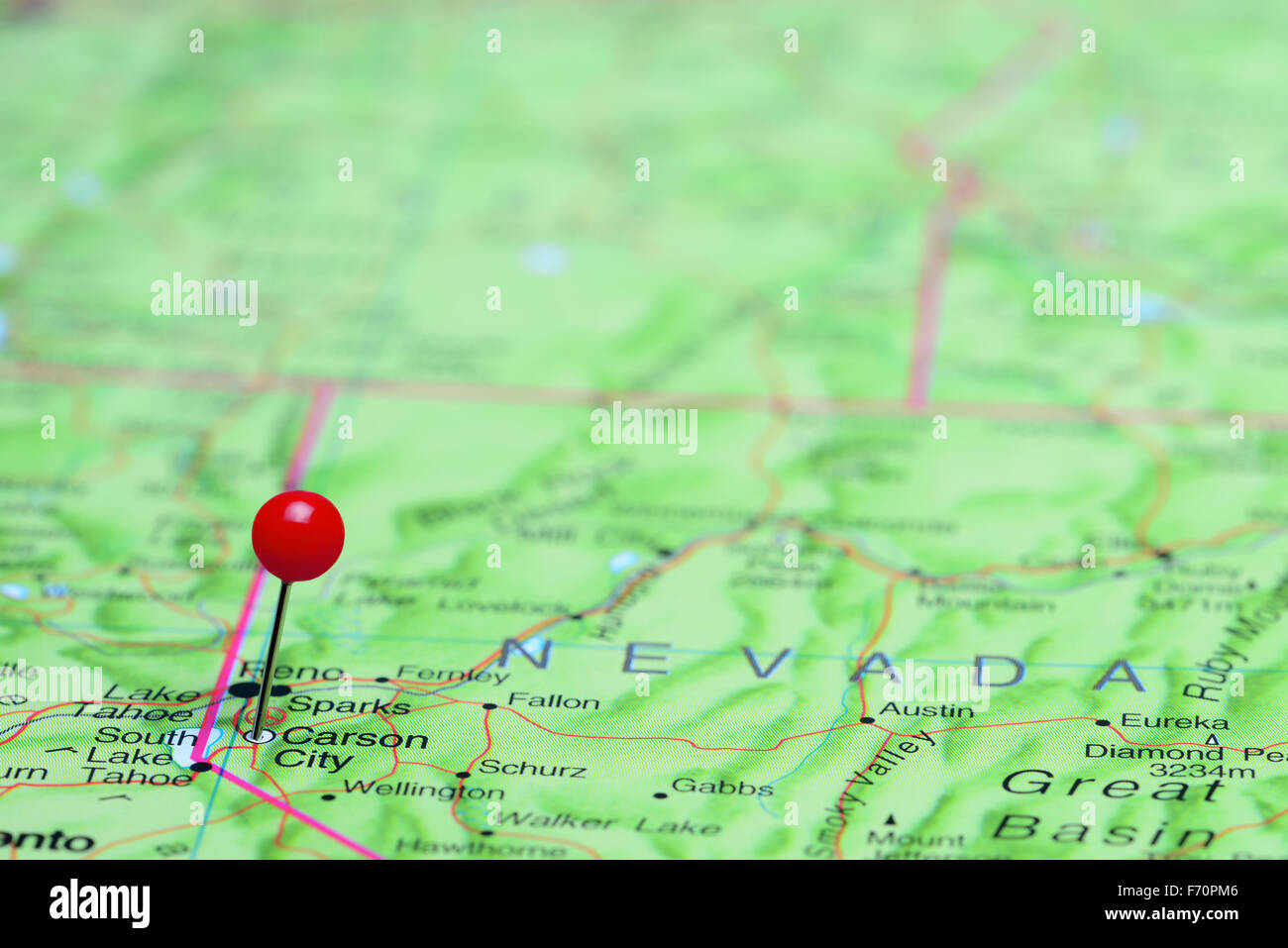 Map of carson city hi-res stock photography and images - Alamy