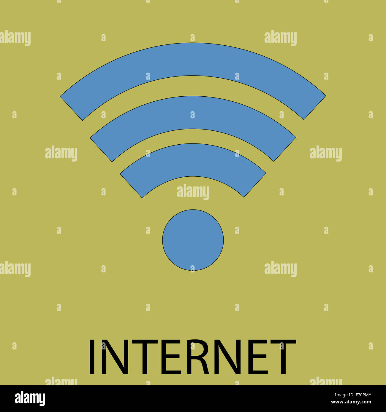 Internet icon sign modern flat label. Wifi web technology ...