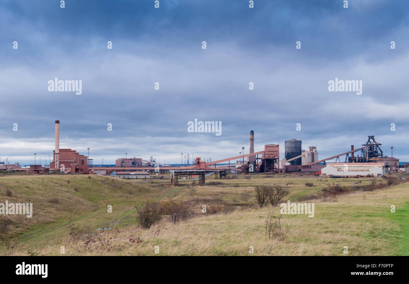 Panorama of Redcar Steelworks in Cleveland England shut down and ...
