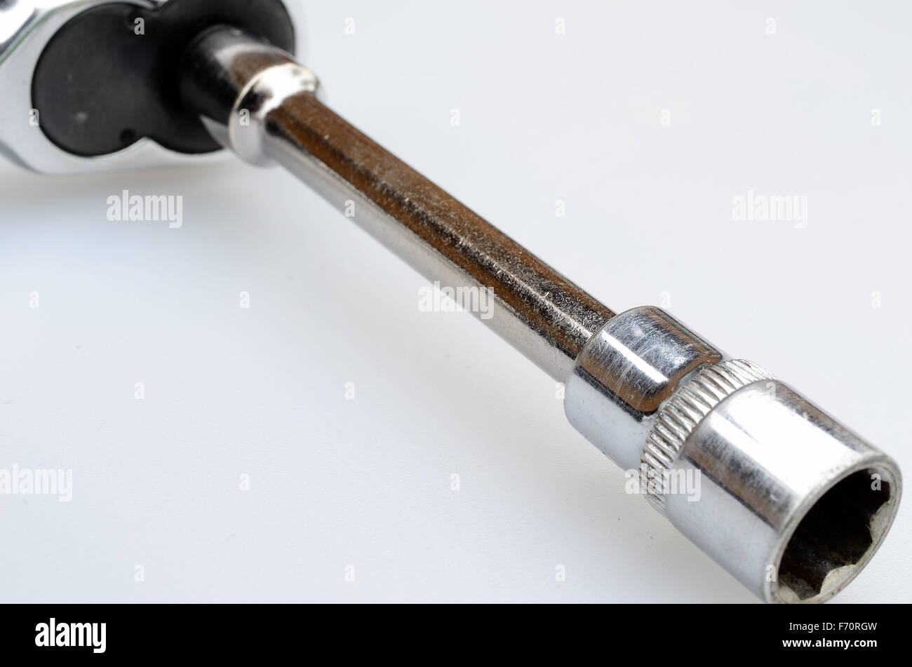 socket wrench with extension and socket isolated on white background ...