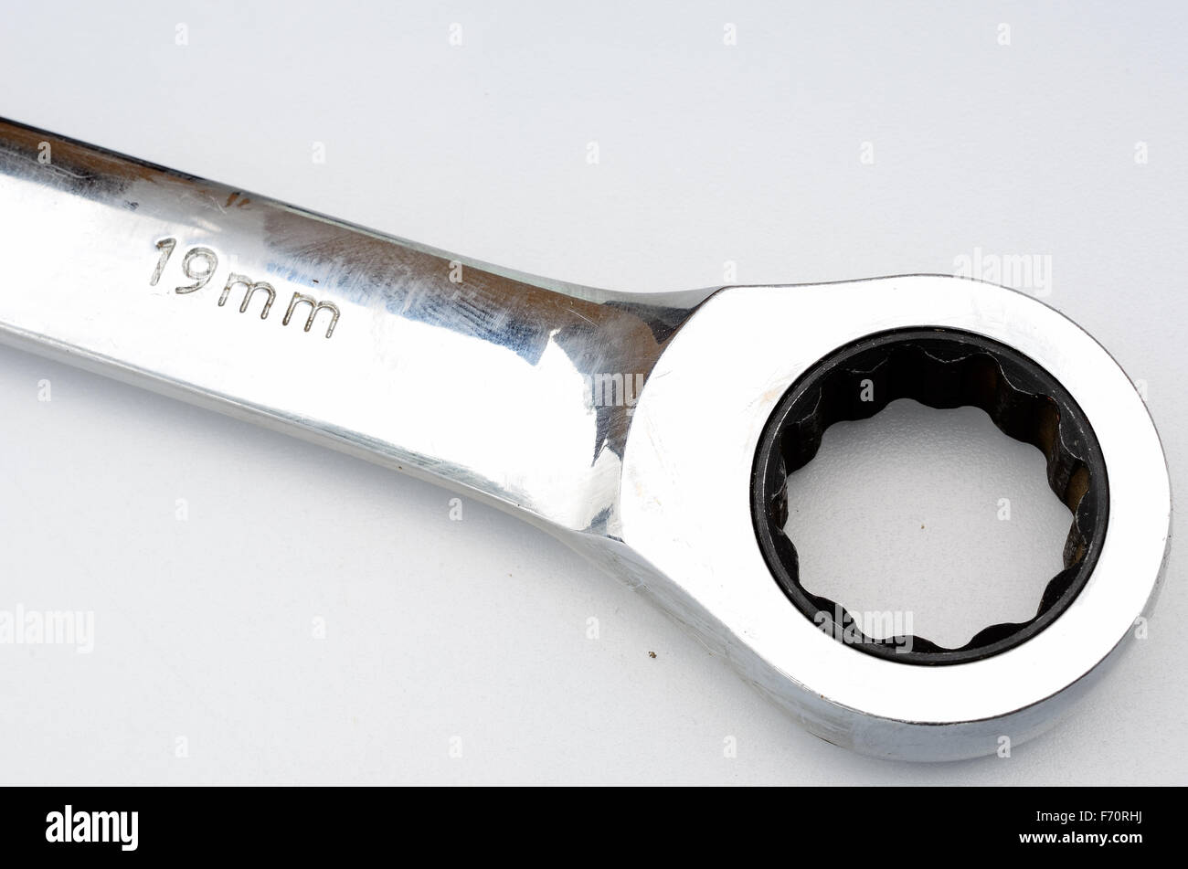 wrench with ratchet function isolated on white background Stock Photo ...