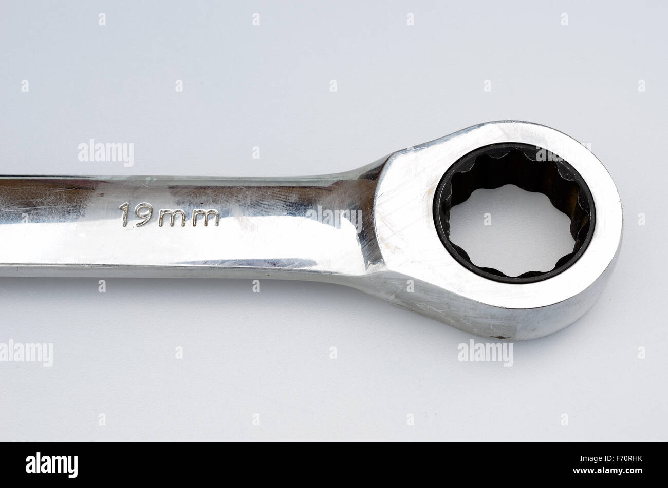 wrench with ratchet function isolated on white background Stock Photo ...