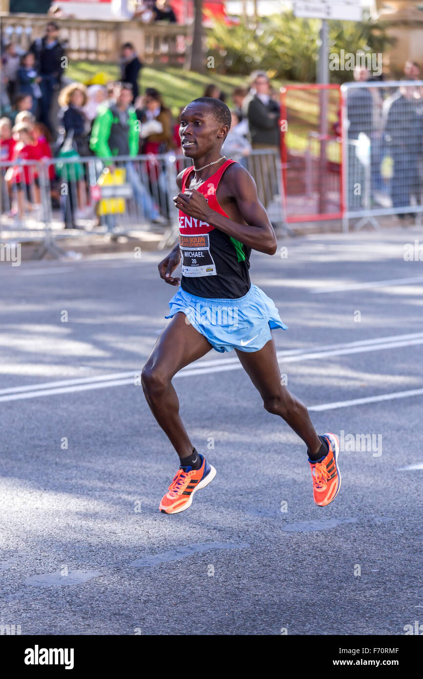 Michael Bett of Kenya,10000m, 92nd Jean Bouin Running events , 23.nov ...