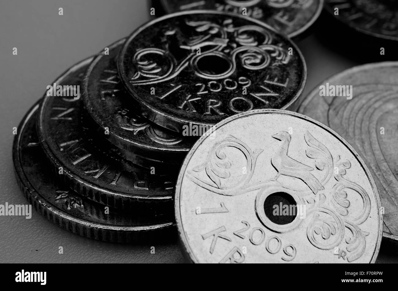 Norwegian krone coins hi-res stock photography and images - Alamy