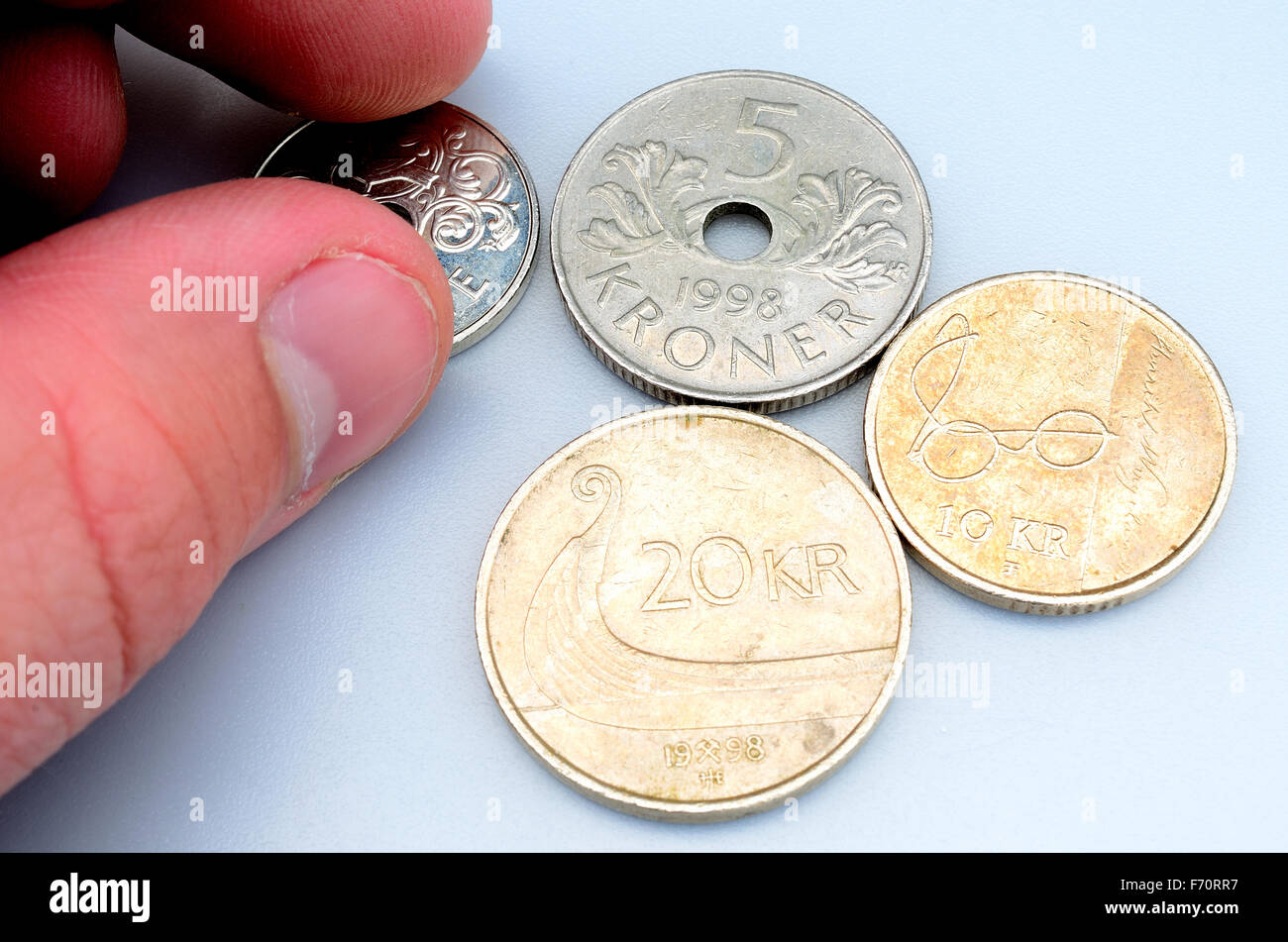 Norwegian krone cash money closeup hi-res stock photography and images ...