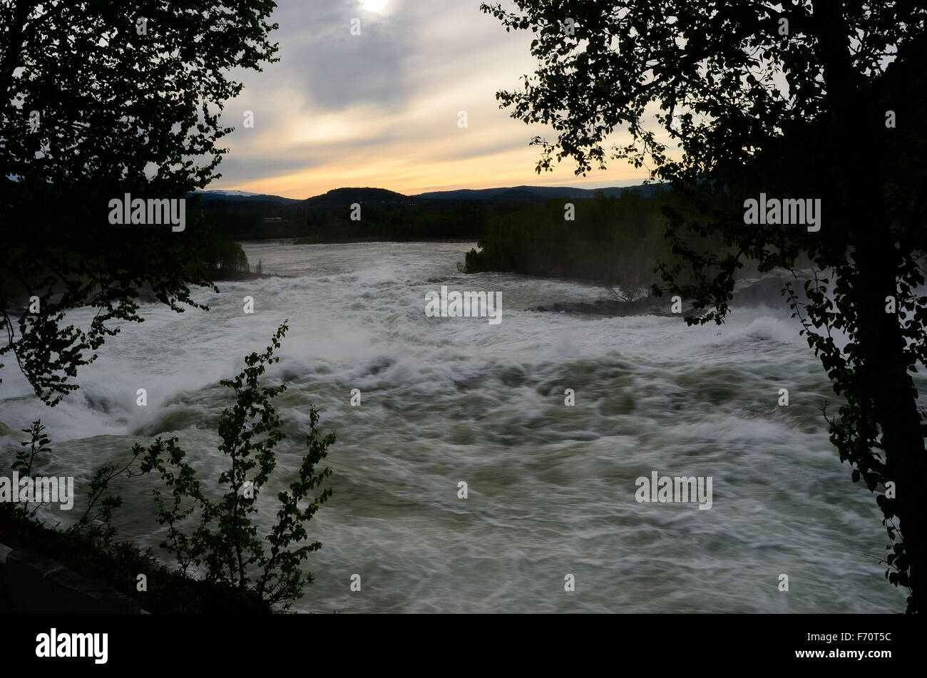 roaring fresh water river flooded Stock Photo - Alamy
