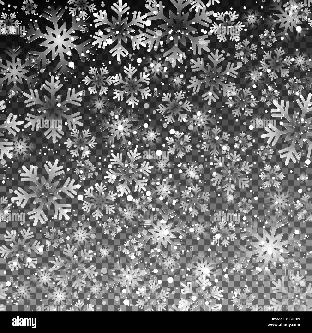 Snowflakes illustration Black and White Stock Photos & Images - Alamy