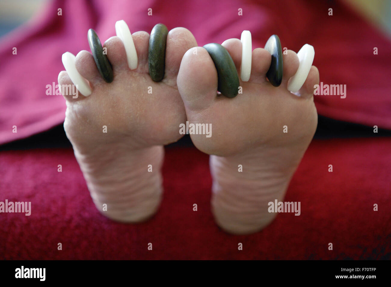 Patient having La Stone Therapy Stock Photo - Alamy