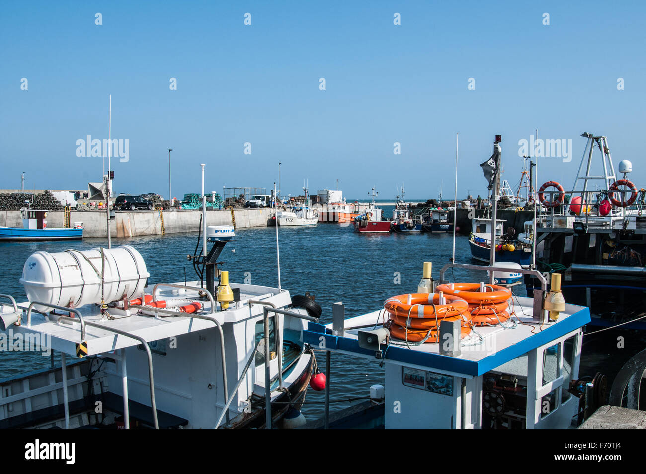 The working Harbor Of sea houses Northumberland Ray Boswell Stock Photo ...