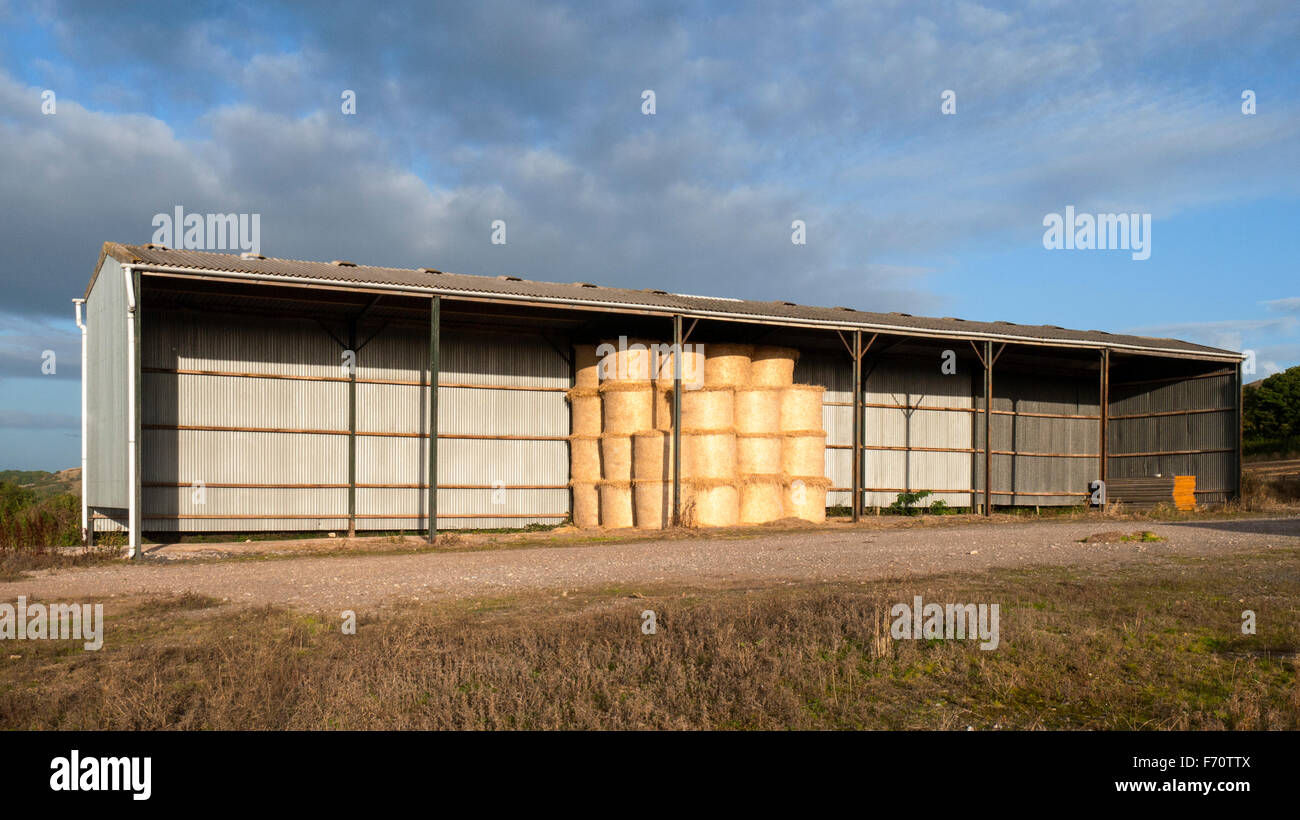 Hay storage barn UK Stock Photo - Alamy