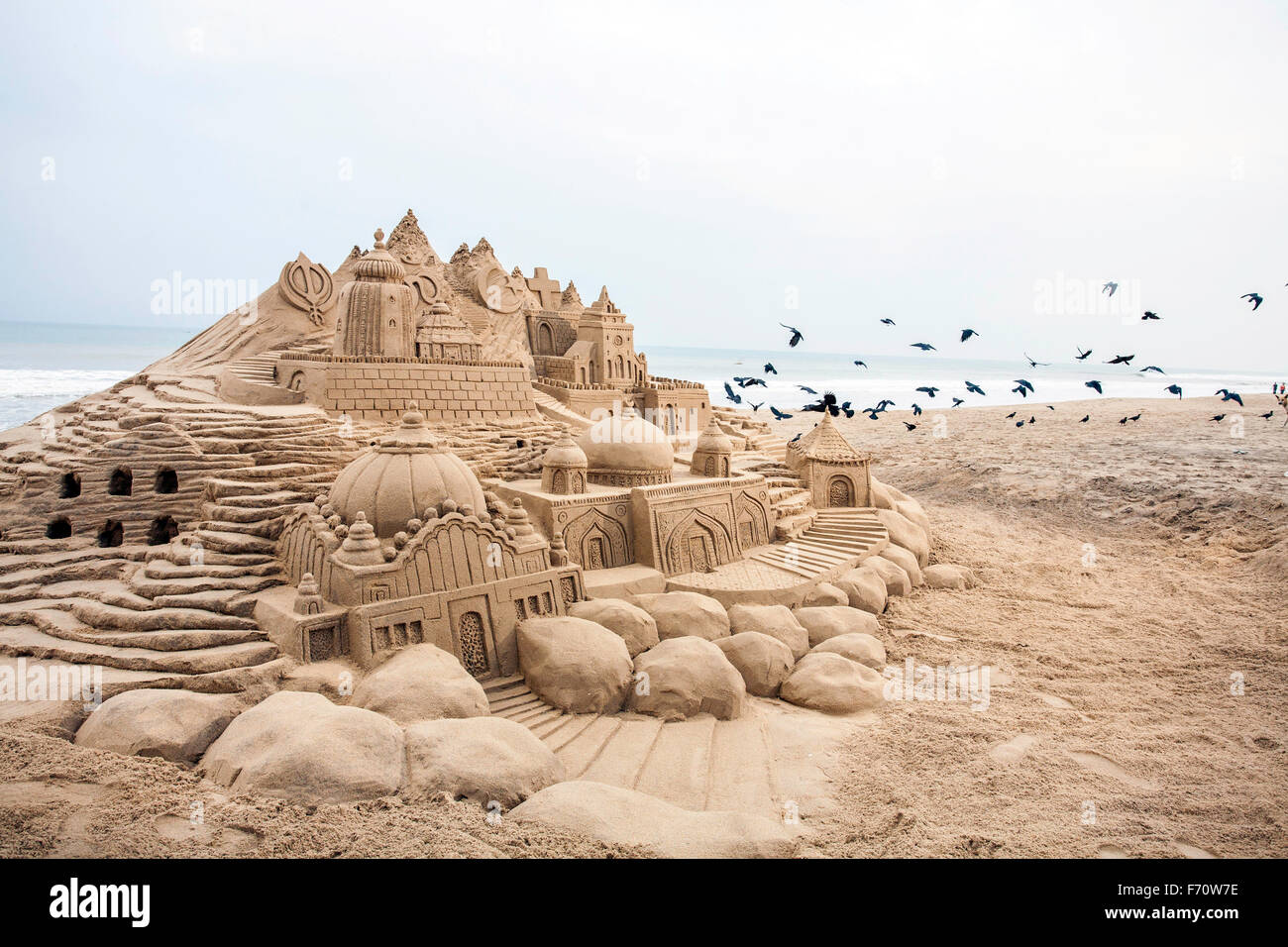 Sand art bhubaneswar, chennai, tamilnadu, india, asia Stock Photo - Alamy