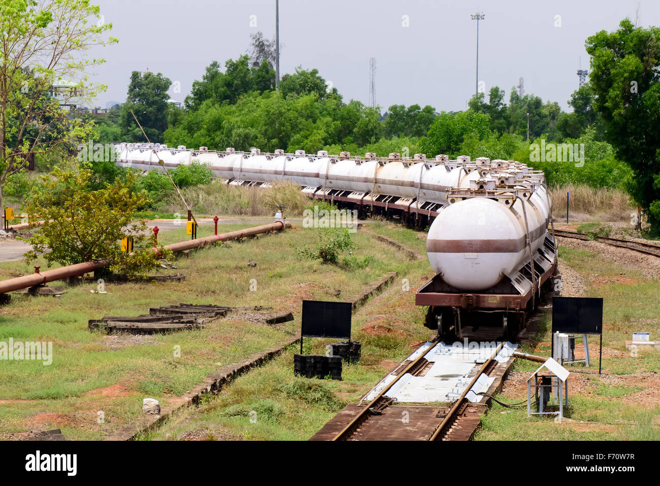 Oil containers railway train, India, Asia Stock Photo - Alamy