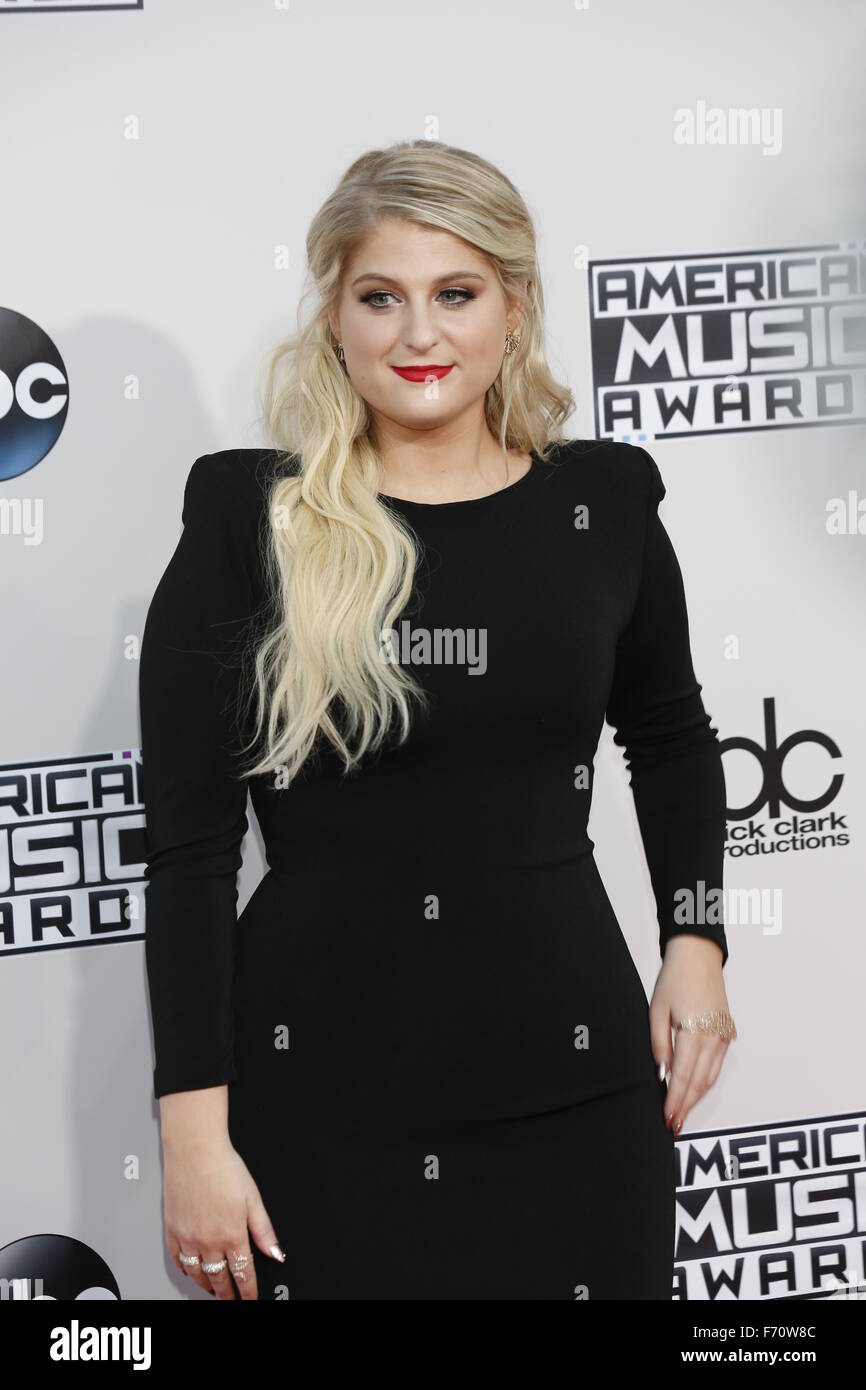 Singer Meghan Trainor attends the 2015 American Music Awards, AMAs, at ... Singer Meghan Trainor attends the 2015 American Music Awards, AMAs, at ...