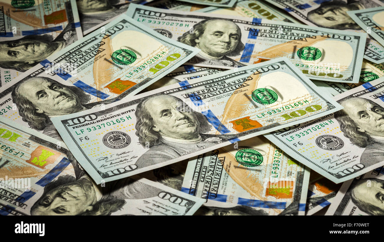 Background of new US dollars banknotes bills Stock Photo - Alamy