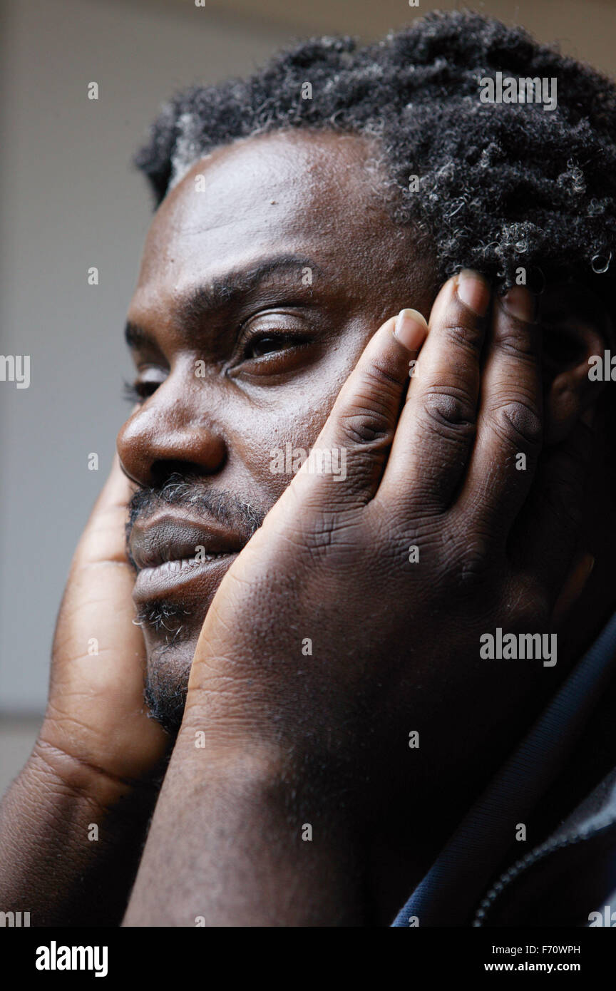 Mental health patient face cupped hi-res stock photography and images ...