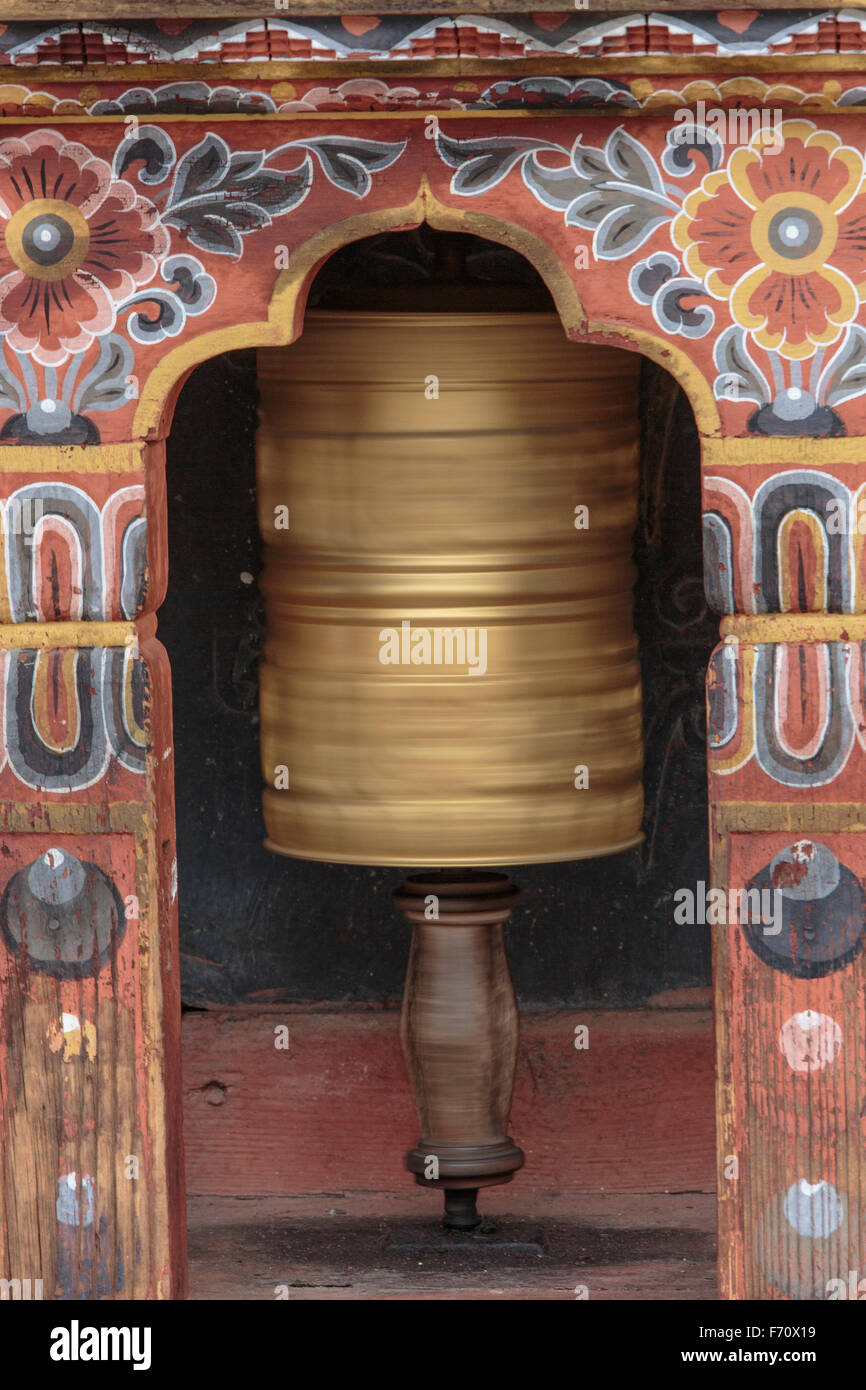 A spinning prayer wheel in Thimphu, Bhutan Stock Photo - Alamy