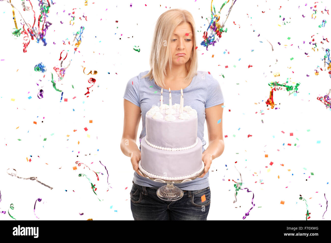 Girl sad cake hi-res stock photography and images - Alamy