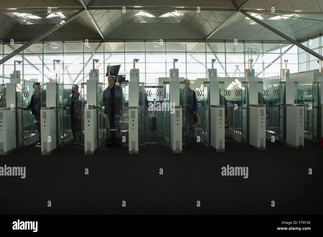 Stansted Airport, London, UK Border, Automated Border Control Gates ...
