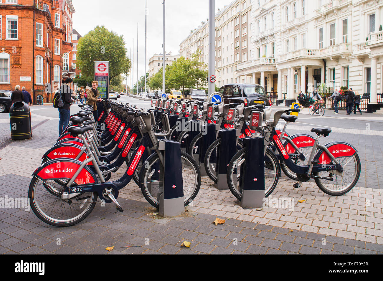 Santander Cycles, London`s self-service, bike-sharing scheme, docking ...