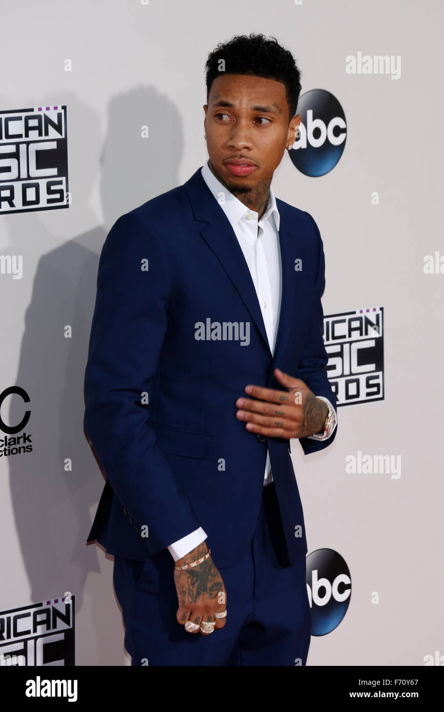 Rapper Tyga attends the 2015 American Music Awards, AMAs, at Microsoft ...