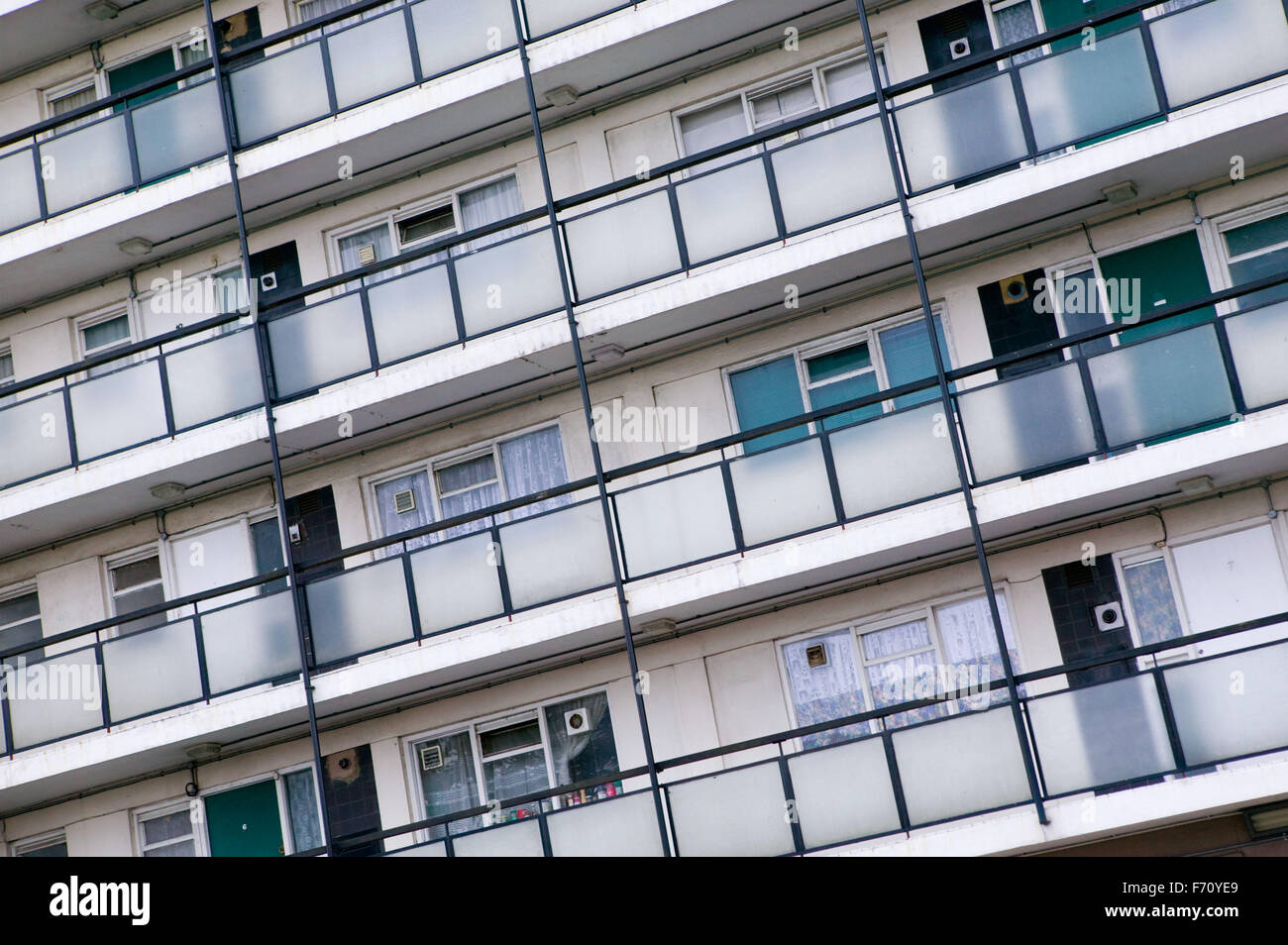 Block of deck access flats on a council estate; now considered ...