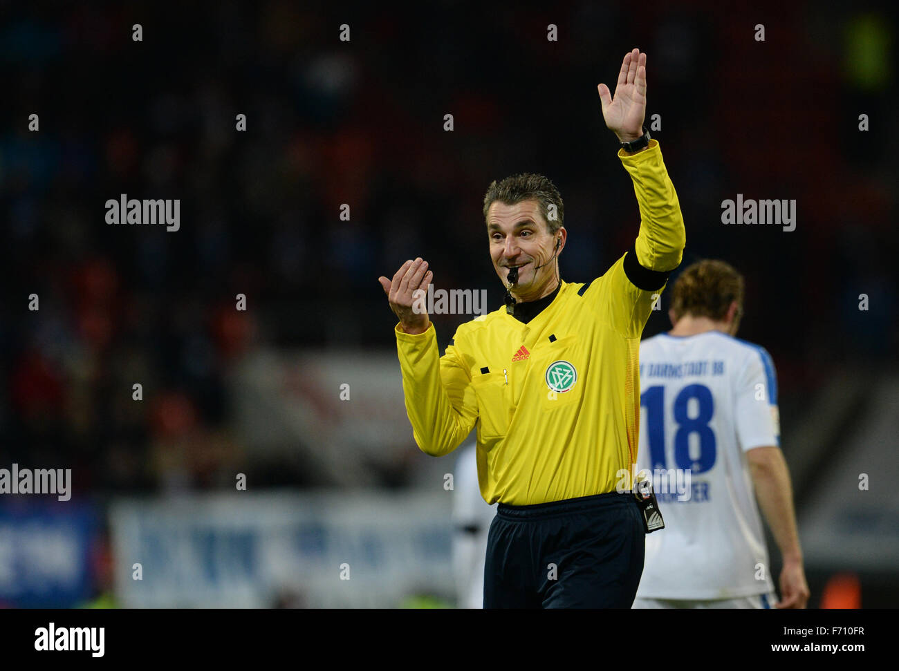 Referee Knut Kircher reacts during the Bundesliga soccer match FC ...