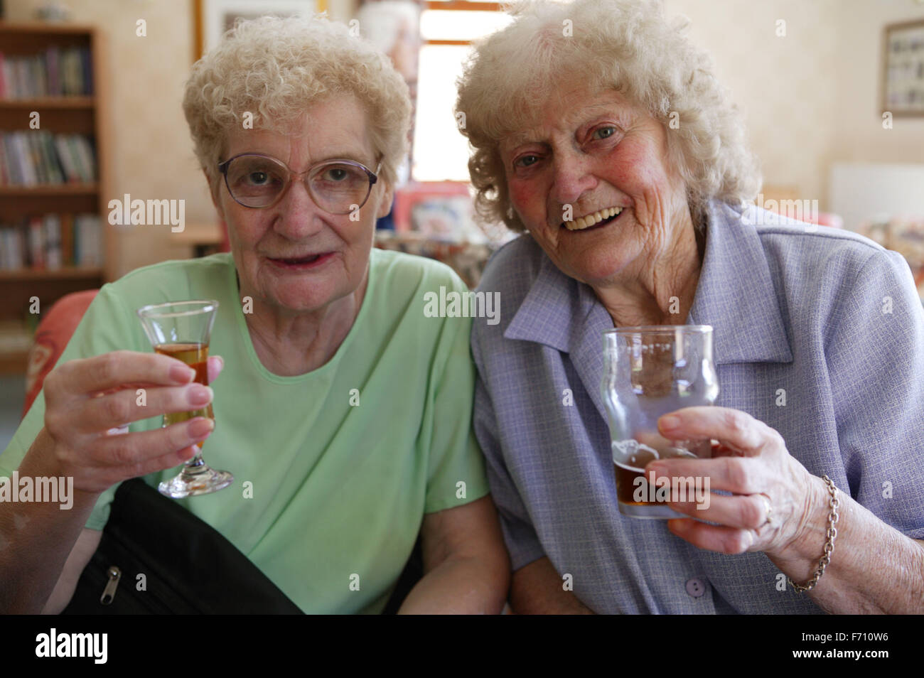 Portrait of a couple of elderly ladies Stock Photo - Alamy