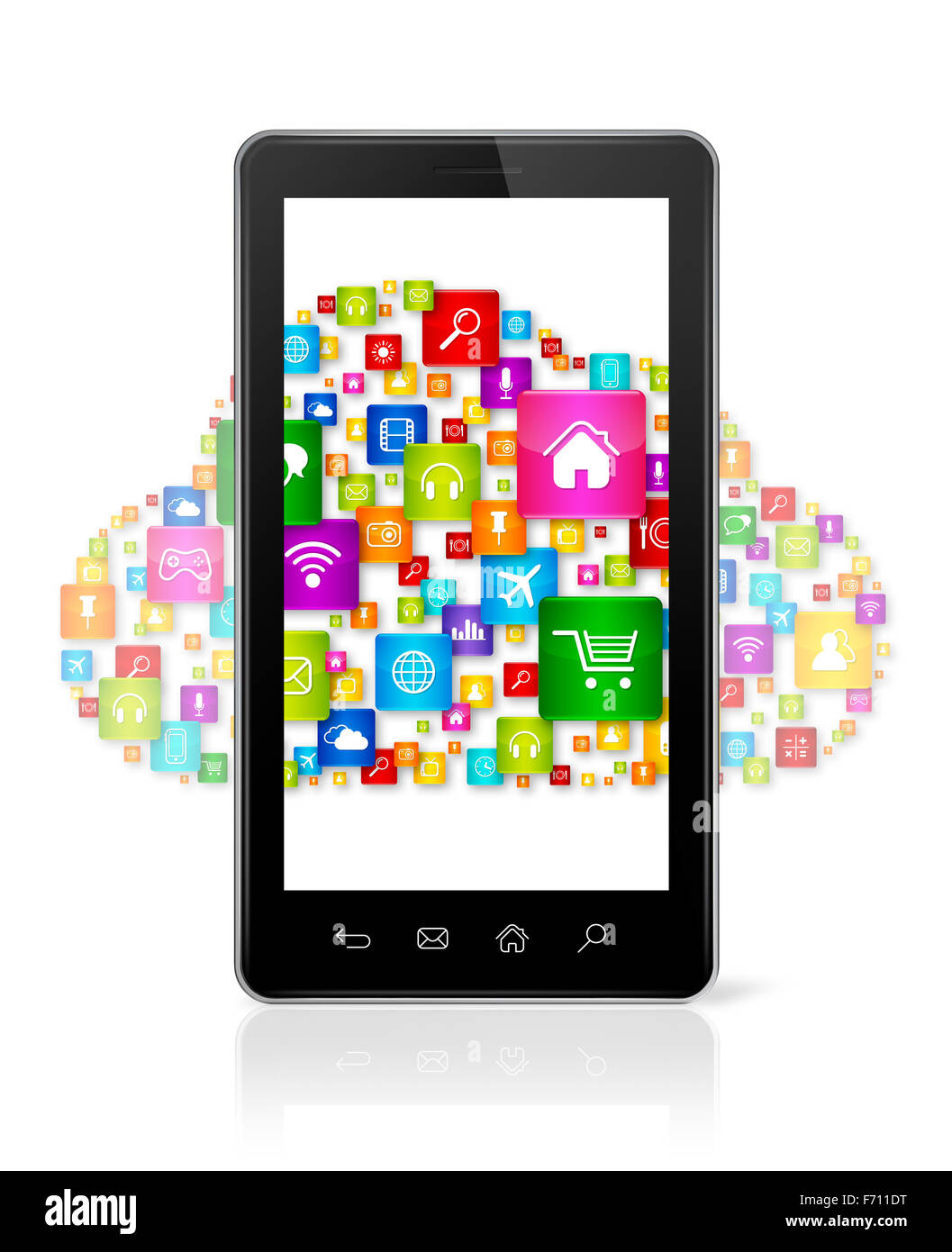 Cloud smartphone device icon Cut Out Stock Images & Pictures - Alamy