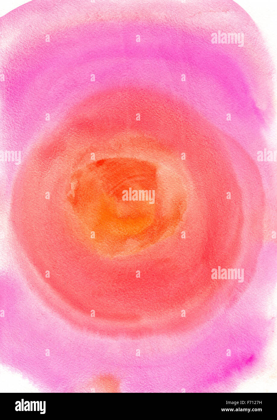 Watercolor abstract painting. Orange, red and pink colors Stock Photo ...