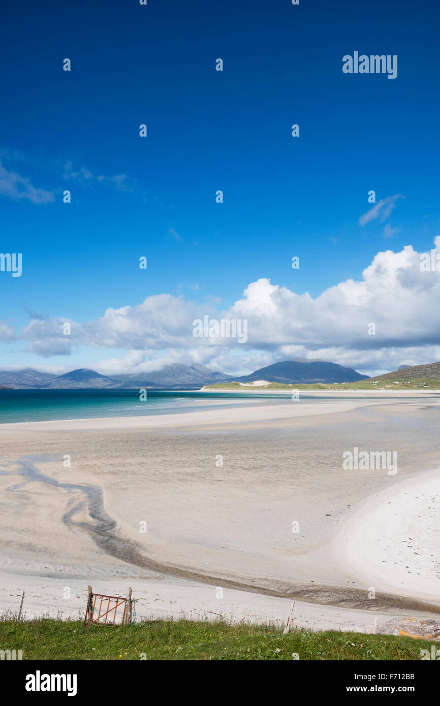 Seilebost beach looking north north east towards Losgaintir and the ...