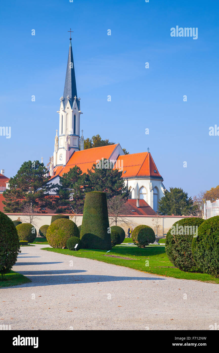 Catholic parish church Maria Hietzing in Vienna, Austria. Vertical ...