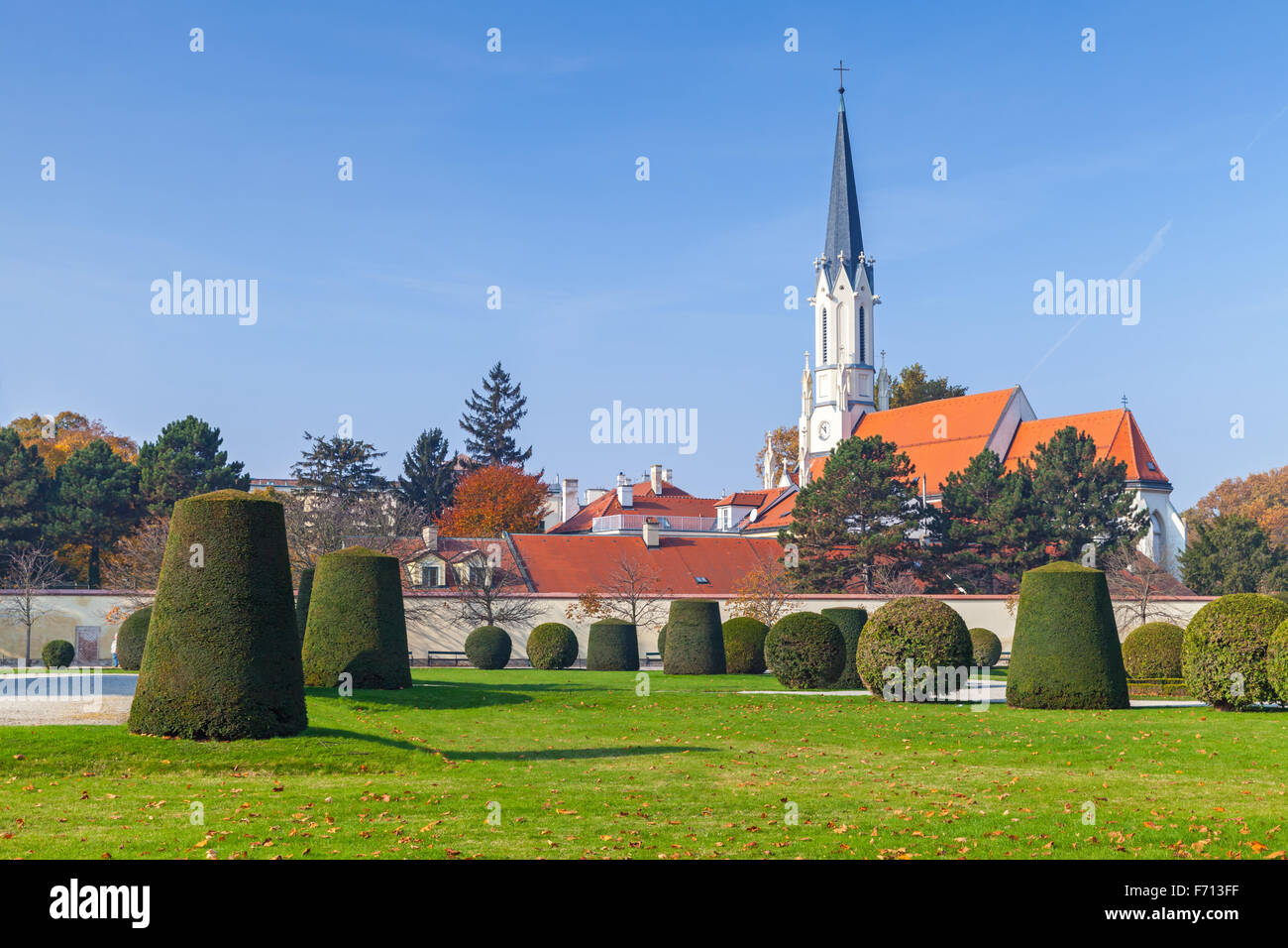 Catholic parish church Maria Hietzing near Schonbrunn palace in Vienna ...