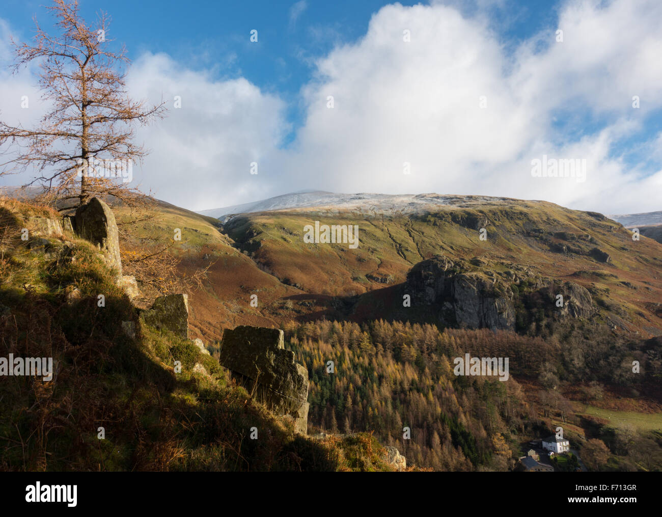 looking across to snow capped watson's dodd in the distance which forms ...