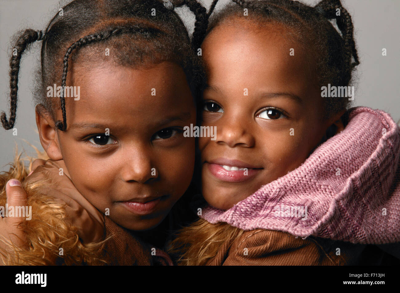 Portrait of two sisters Stock Photo - Alamy