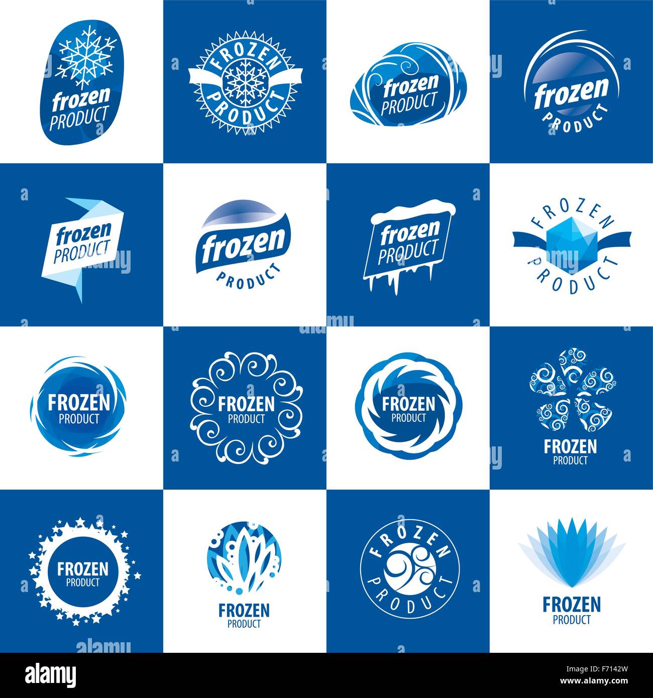 logos for frozen products Stock Vector Image & Art - Alamy