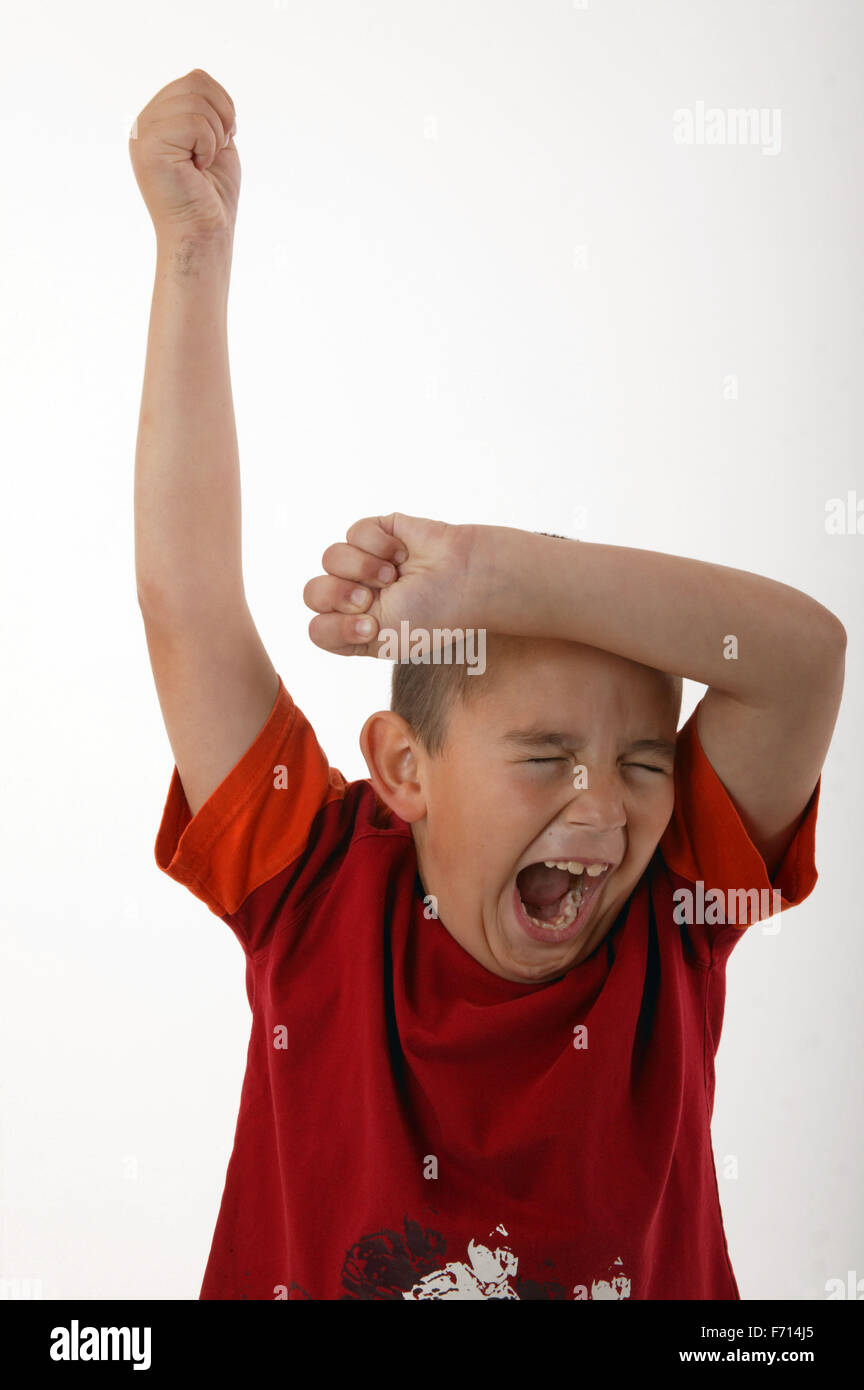 Young kid fist in air hi-res stock photography and images - Alamy