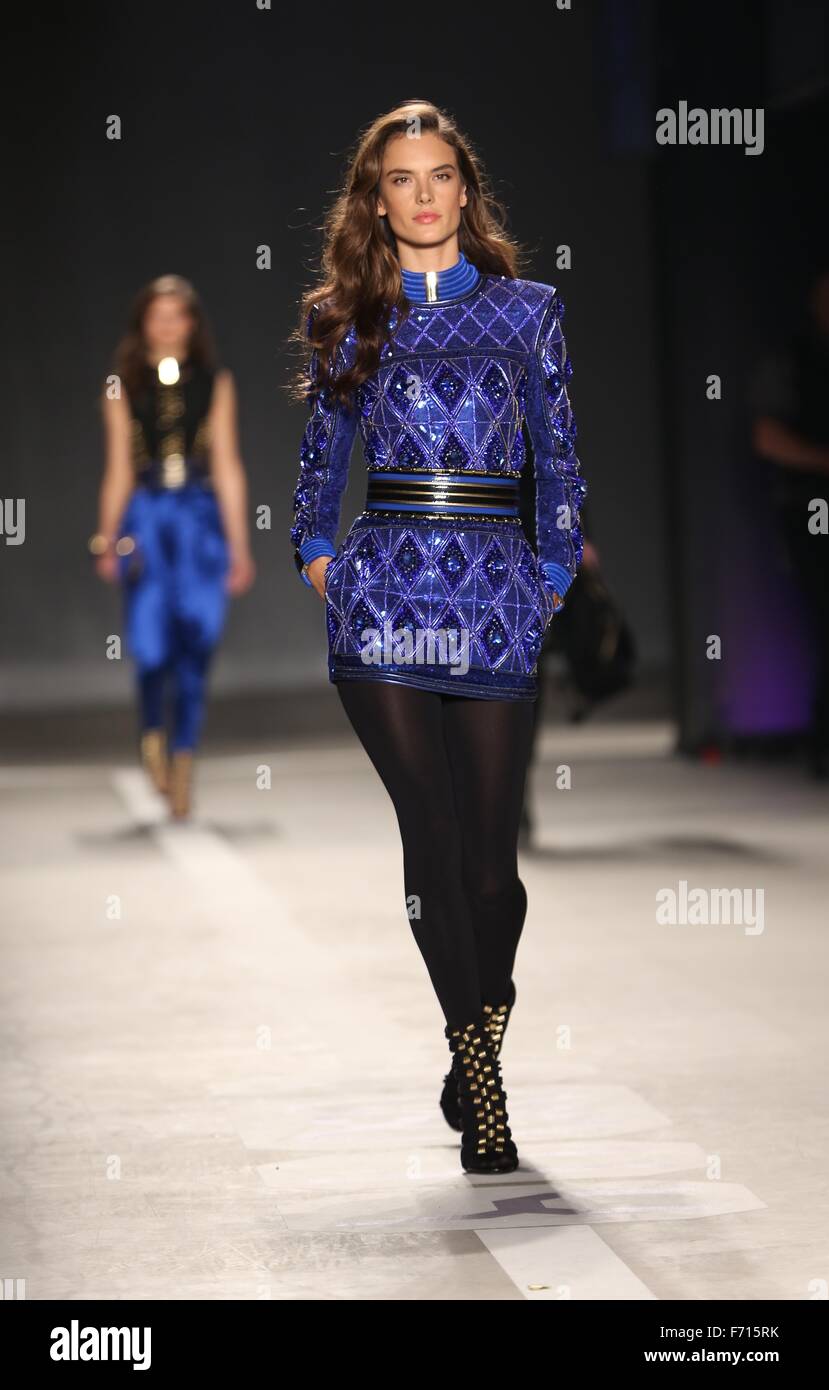 The BALMAIN X H&M Collection Launch at 23 Wall Street - Runway ...