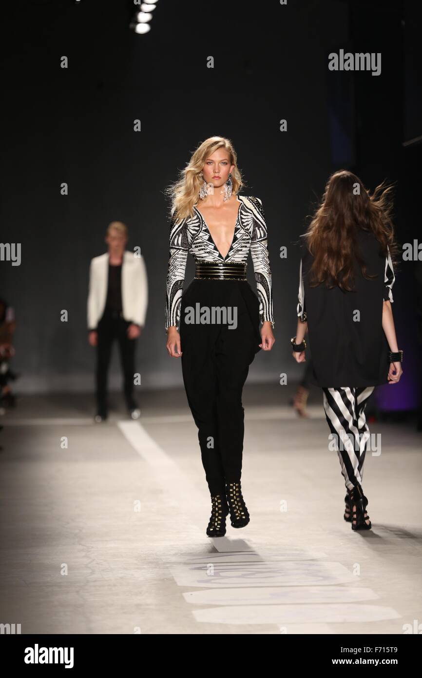 The BALMAIN X H&M Collection Launch at 23 Wall Street - Runway ...