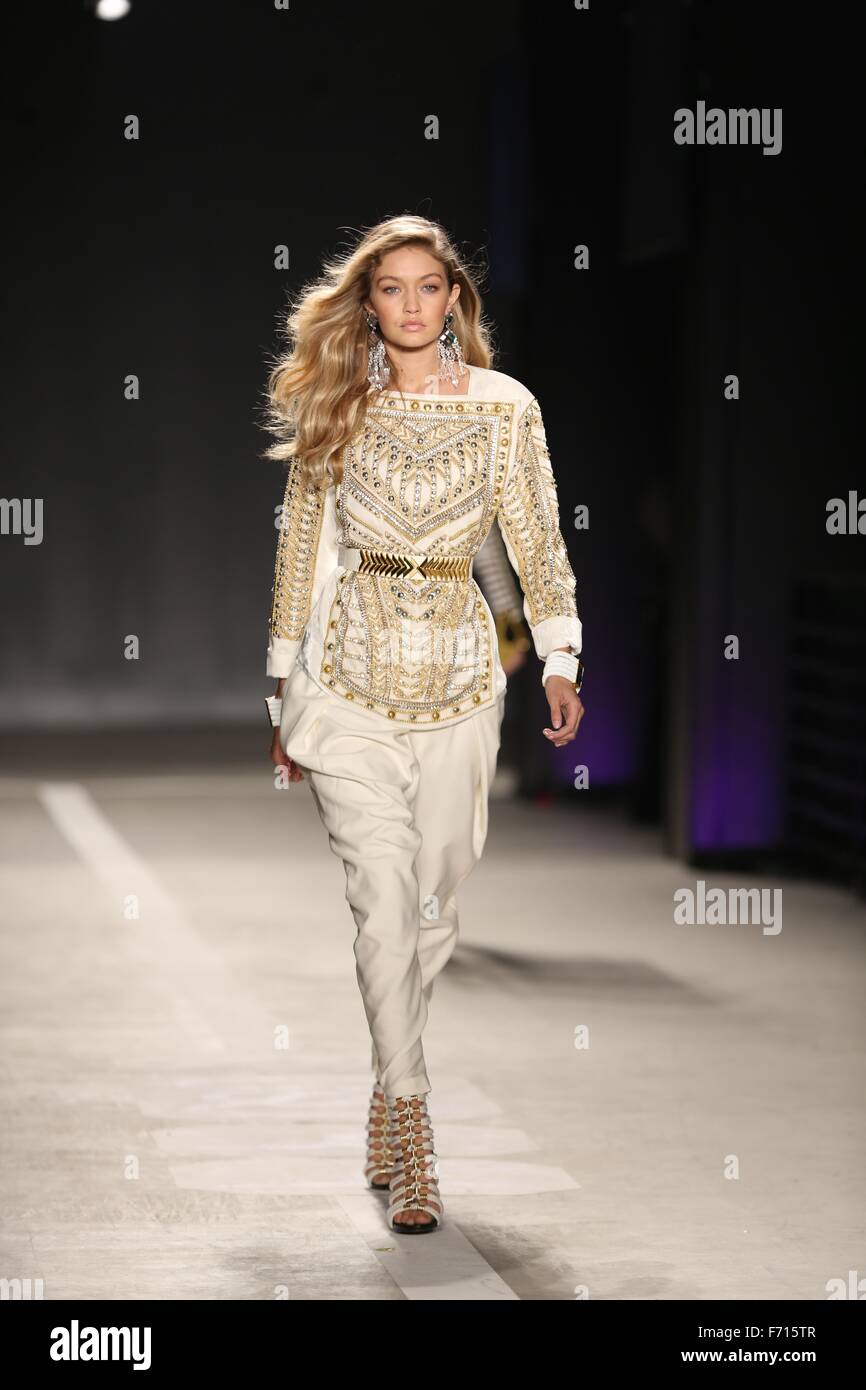 The BALMAIN X H&M Collection Launch at 23 Wall Street - Runway ...