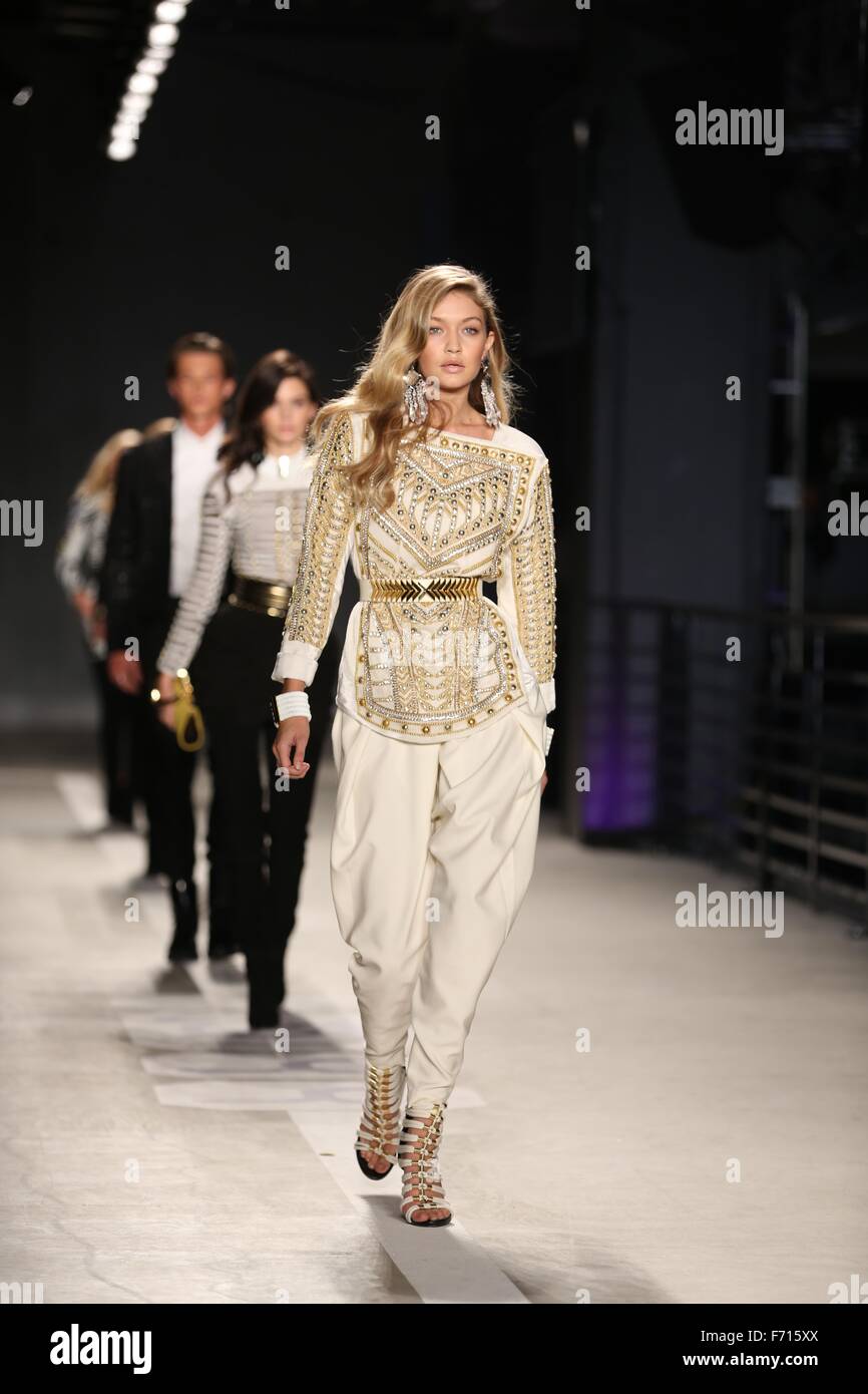 The BALMAIN X H&M Collection Launch at 23 Wall Street - Runway ...