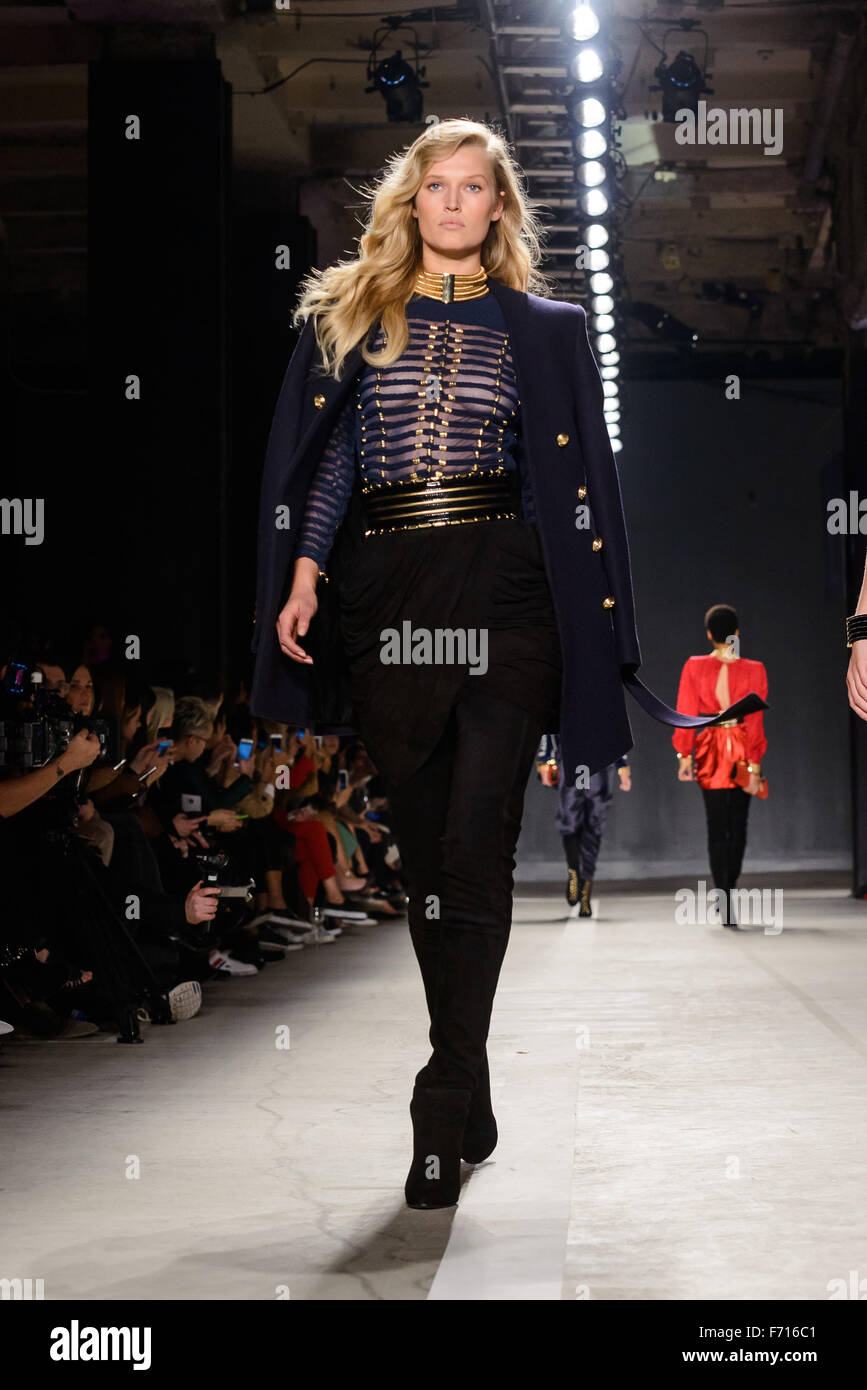 The BALMAIN X H&M Collection Launch at 23 Wall Street - Runway and ...