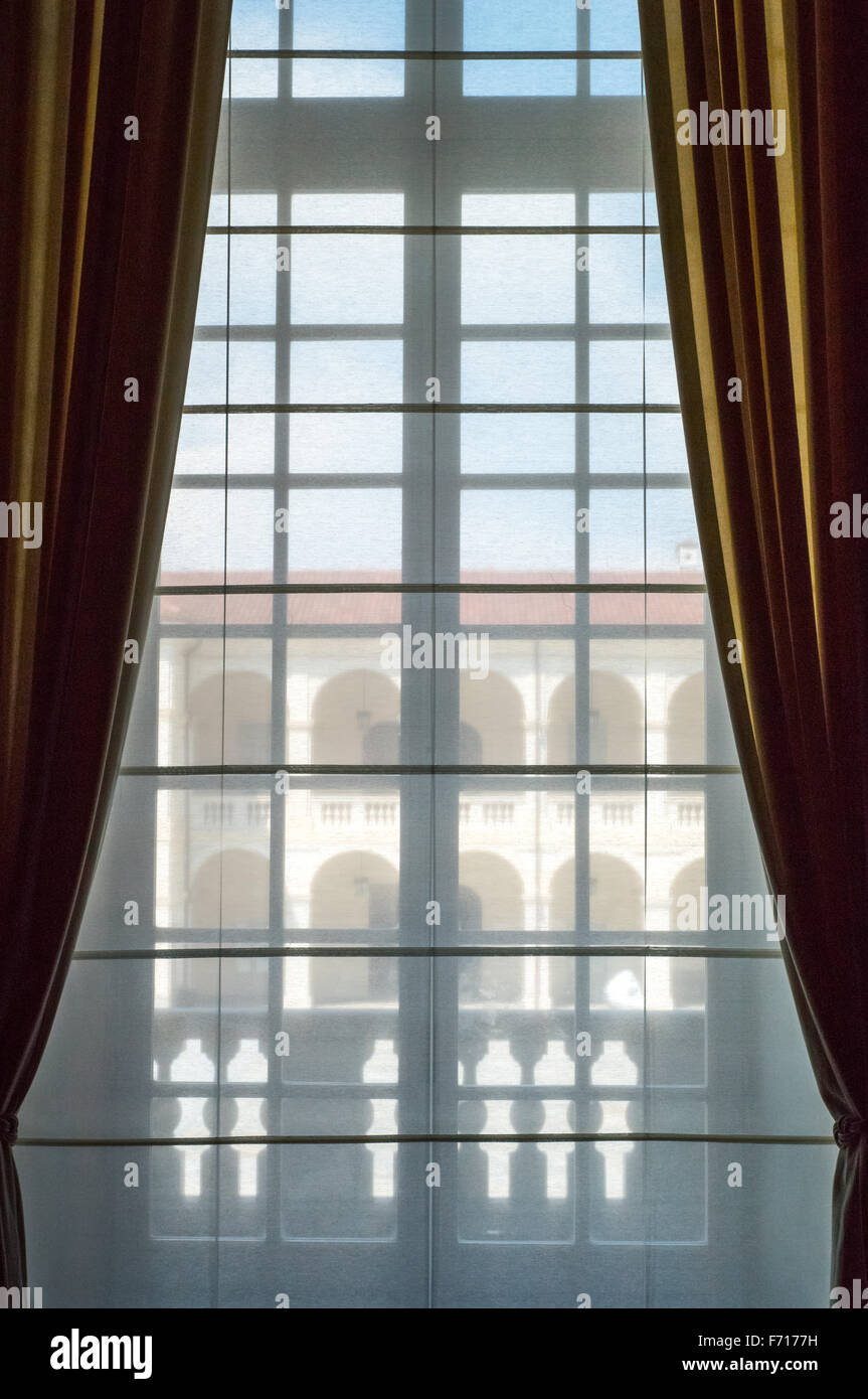 Italy, Venaria, the Royal Palace apartments, a window Stock Photo - Alamy