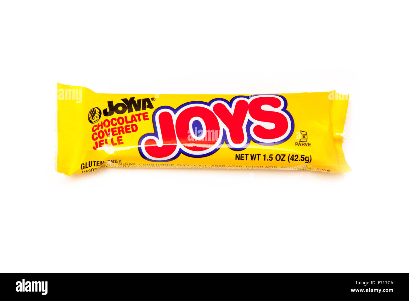 Joyva Joys chocolate covered raspberry flavor jelle bar. A traditional ...