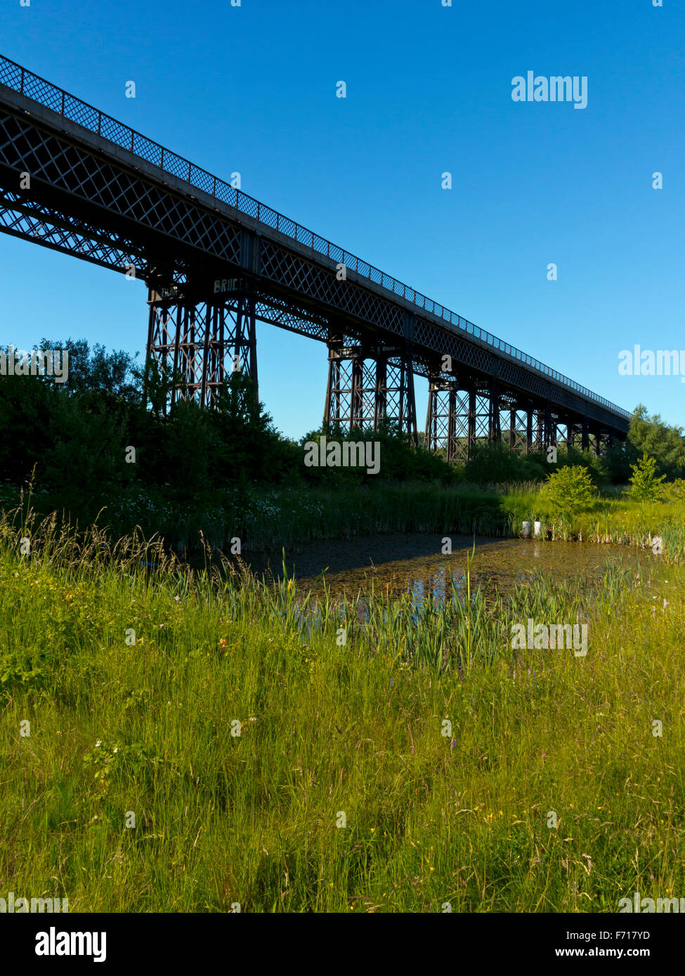 Bennerley Viaduct a disused railway viaduct over the Erewash Valley ...