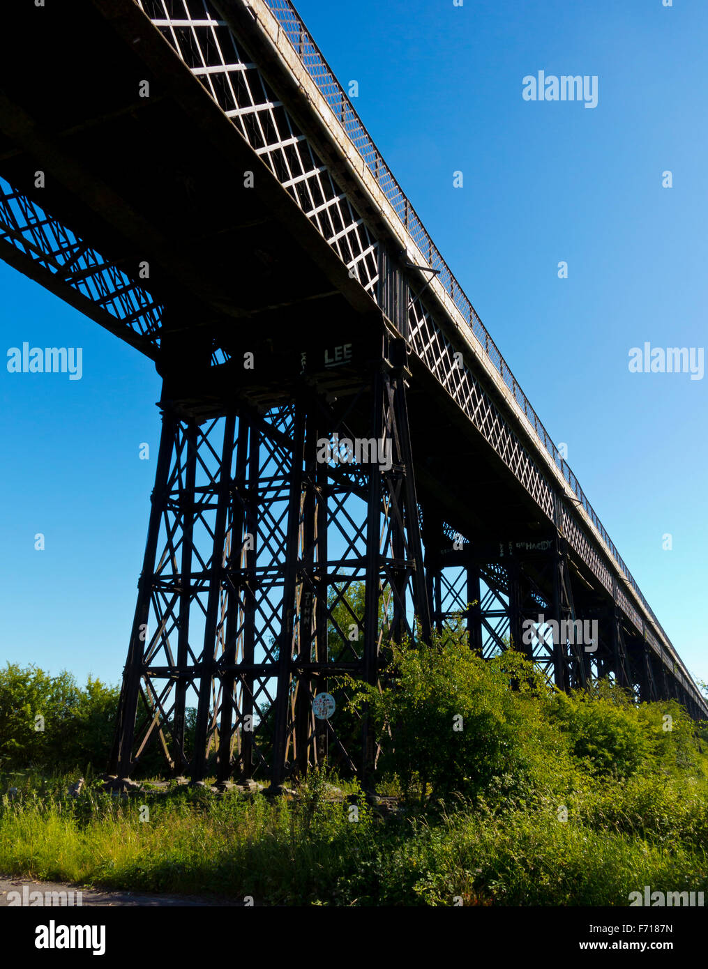 Bennerley Viaduct a disused railway viaduct over the Erewash Valley ...